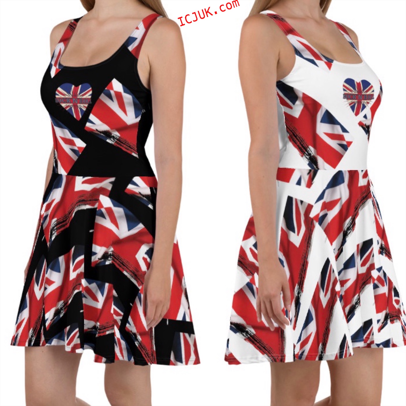Union Jack Rock N Roll Heart - Inspired by Claire Jane, LLC DBA ICJUK