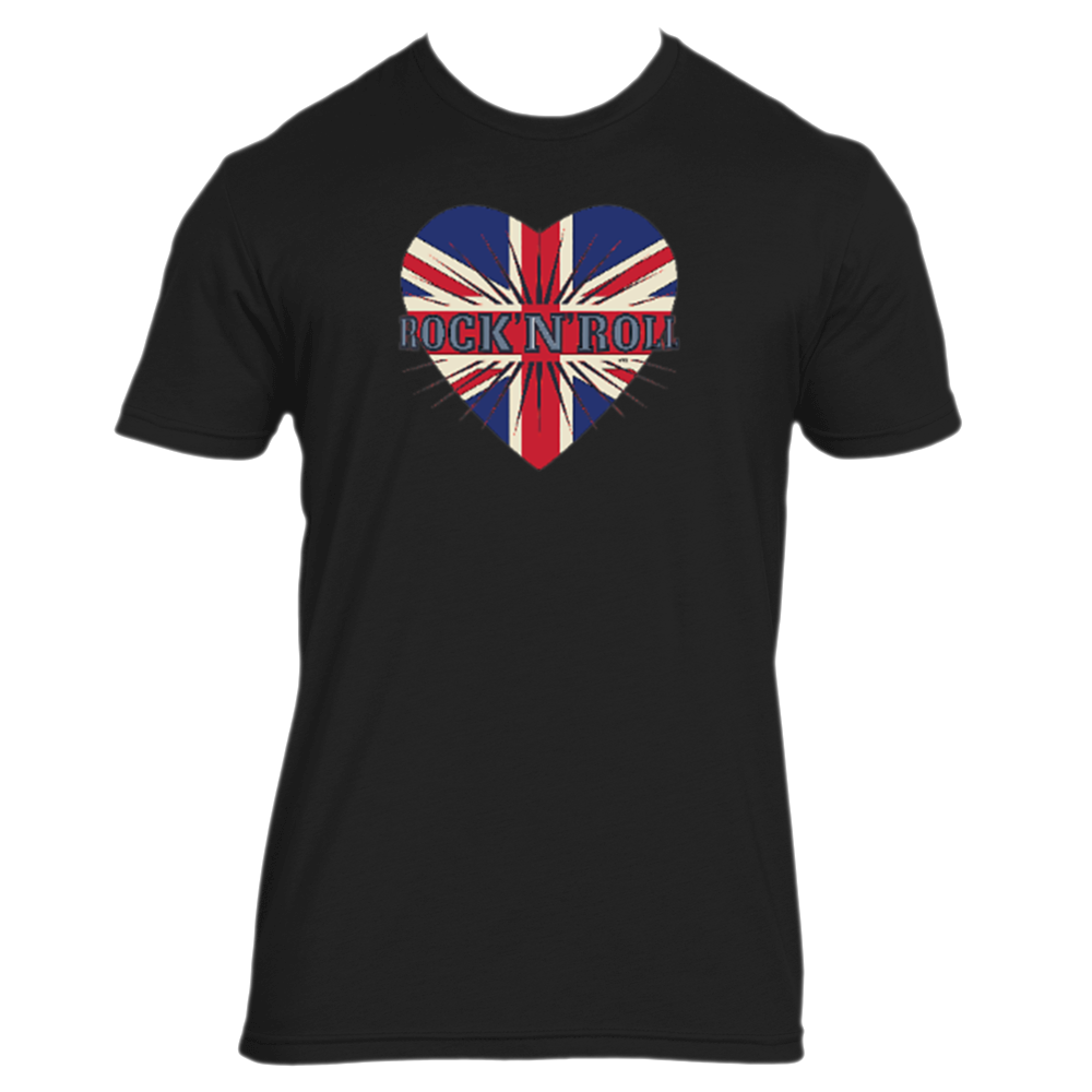 Union Jack Heart Rock N Roll Crew Neck - Inspired by Claire Jane, LLC ...