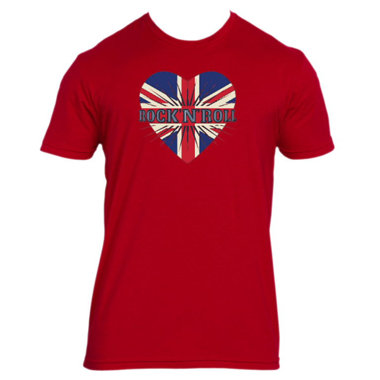 Union Jack Heart Rock N Roll Crew Neck - Inspired by Claire Jane, LLC ...